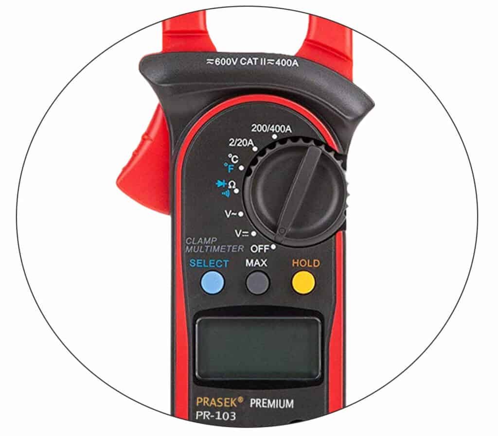 Pinza Amperimétrica Digital PR-103 PRASEK - Westor.pe