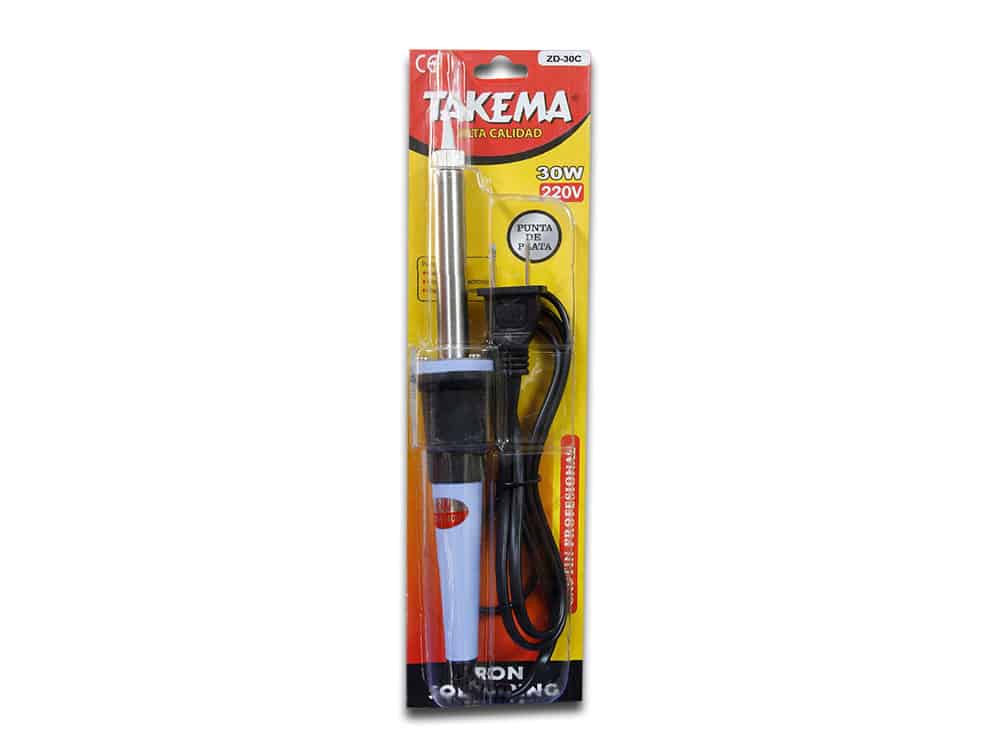 Cautín Tipo Lápiz Punta de Plata 30W ZD-30C/30W TAKEMA - Westor.pe