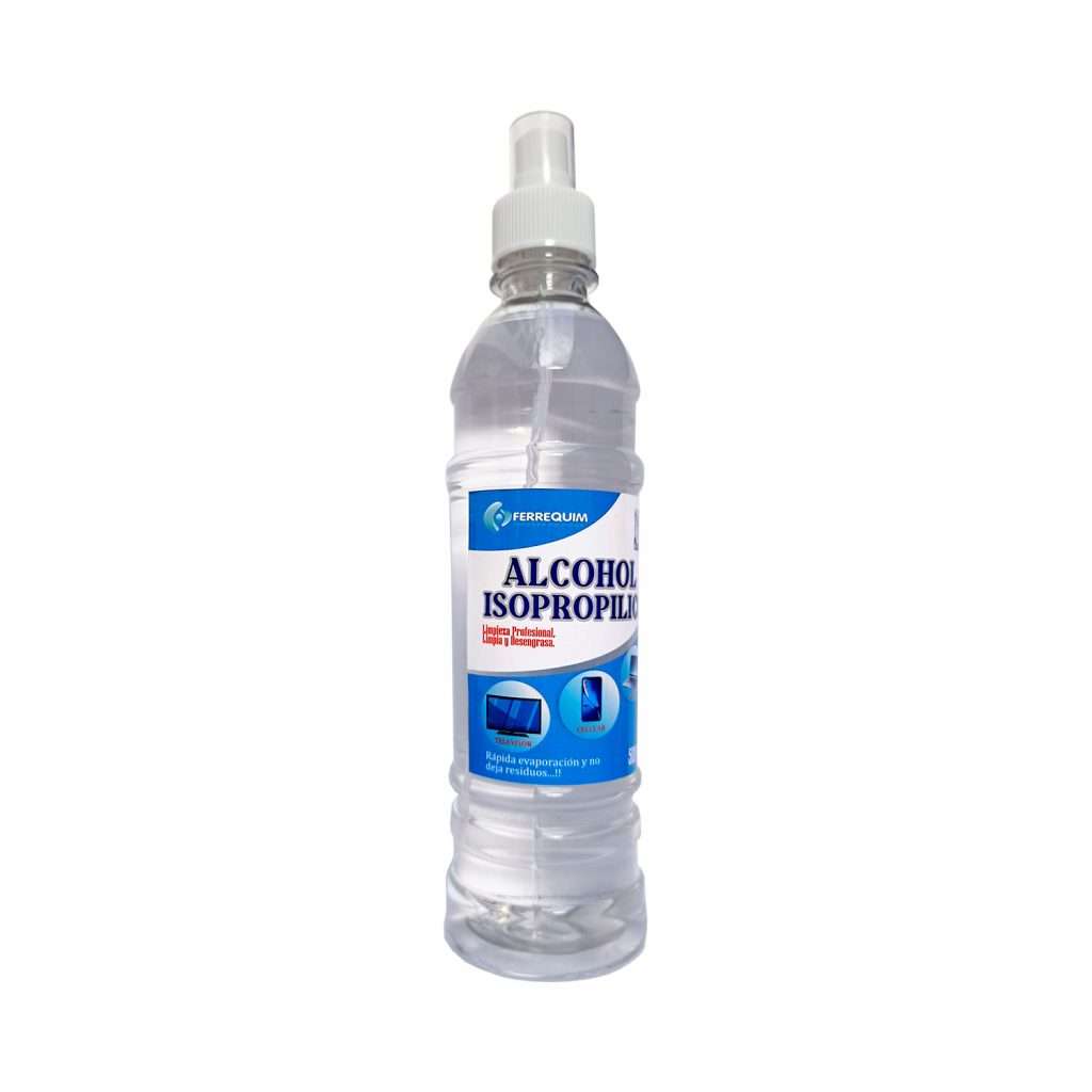 Alcohol Isopropílico 99% de concentración 500ml con Atomizador ALC-ATO-500ML FERREQUIM - Westor.pe