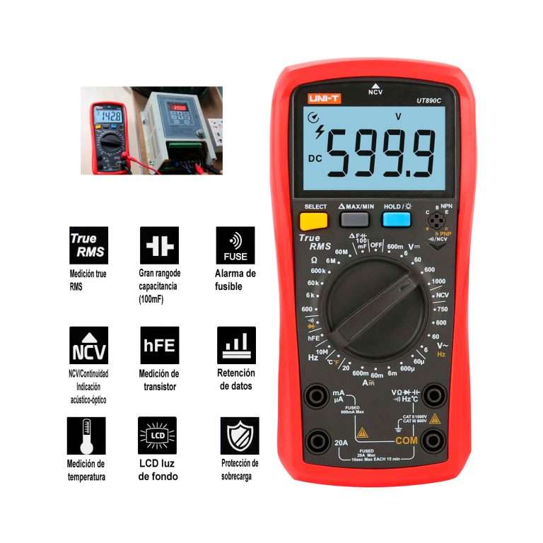 Multímetro Digital UT890C UNI-T - Westor.pe