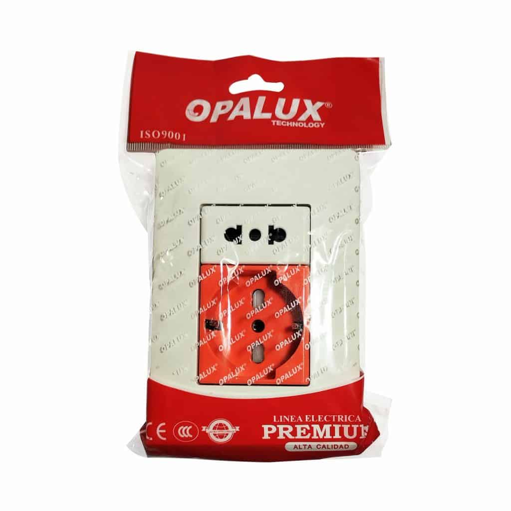 Tomacorriente Doble Schuko + Toma Universal BM3KIT-ORGSU OPALUX - Westor.pe