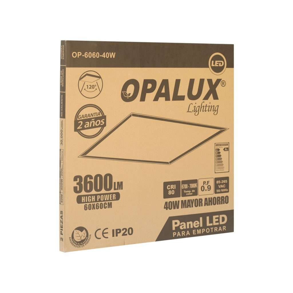 Panel LED 60x60 40W PAR OP-6060-40W OPALUX - Westor.pe