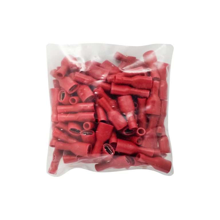 Terminal Aislado Fast On Hembra Rojo 22-16AWG FDFD-1.25-250 x 100 ...