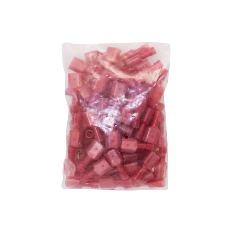 Terminal Aislado de Nylon Fast On Macho Rojo 22-16AWG MDFN-1.25-250 x ...