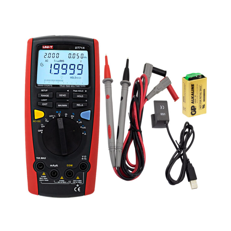 Multímetro Digital con Capacitancia, Frecuencia y Temperatura UT71A UNI ...
